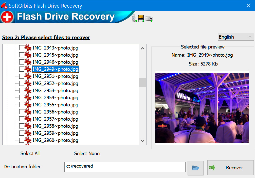 برنامج Flash Drive Recovery Software. استرجع الملفات من محرك الفلاش بسهولة.